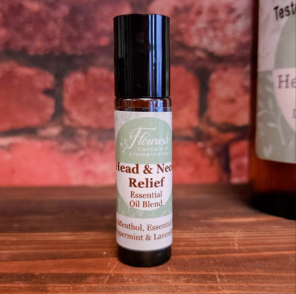 Head & Neck Relief Aromatherapy Roller - Cooling Essential Oil Blend ...